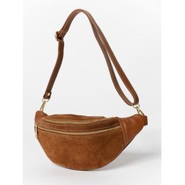 Anna Morellini Leder-Brustbeutel "Carola" in Camel - (B)32 x (H)16 x (T)9,5 cm - 79% | Damen-koffer-reisegepaeck