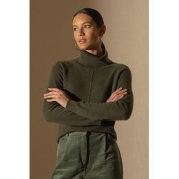 Perfect Cashmere Kaschmir-Rollkragenpullover "Carrick" in Khaki - 54% | Gr&ouml;&szlig;e L | Damen-pullover-cardigans