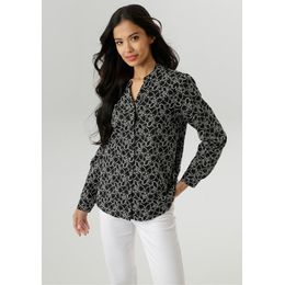 Aniston Bluse in Schwarz/ Wei&szlig; - 68% | Gr&ouml;&szlig;e 44 | Damen-blusen