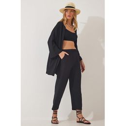 Happiness Istanbul 2tlg. Outfit in Schwarz - 58% | Gr&ouml;&szlig;e 38 | Damen-pullover-cardigans
