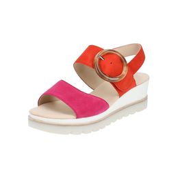 Gabor Leder-Sandaletten in Orange/ Pink - 46% | Gr&ouml;&szlig;e 39 | Damen-sandalen