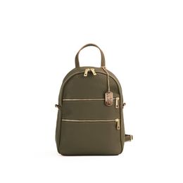 Anna Morellini Leder-Rucksack "Zeolla" in Olive - (B)22 x (H)29 x (T)11 cm - 76% | Damen-taschen