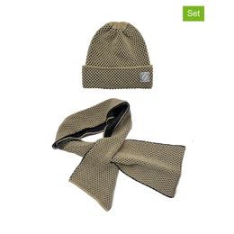 B.Nosy 2tlg. Winteraccessoires-Set "Adrian" in Khaki - 50% | Größe 128-152 | Kindermuetzen