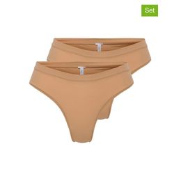 Only 2er-Set: Slips in Hellbraun - 40% | Gr&ouml;&szlig;e XS | Damen-unterteile