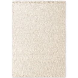 Hanse Home Woll-Teppich "Majoli" in Creme/ Weiß - 46% | Größe 80x200 cm |