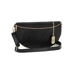 Anna Morellini Leder-Gürteltasche "Rufina" in Schwarz - (B)30 x (H)18 x (T)9 cm - 75% | Damen-koffer-reisegepaeck