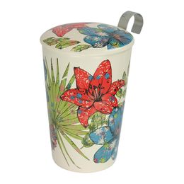 eigenart Teetasse "Rustic Flower" in Creme/ Bunt - 350 ml - 11% | Gedeckter-tisch