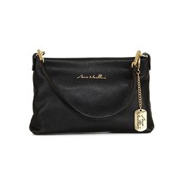 Anna Morellini Leder-Schultertasche "Sancia" in Schwarz - (B)25 x (H)16 x (T)4 cm - 72% | Damen-taschen