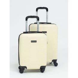 Travel World 2tlg. Hardcase-Trolleyset "GBL" in Creme - 70% | Damen-koffer-reisegepaeck