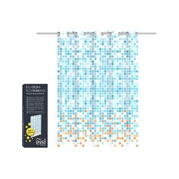 Schütte Schütte Duschvorhang "Mosaik" in Blau/ Orange - (B)180 x (H)200 cm - 28% | Badtextilien