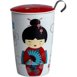 eigenart Teetasse "Teaeve - Little Geisha" in Weiß/ Rot/ Hellblau - 350 ml - 10% | Gedeckter-tisch