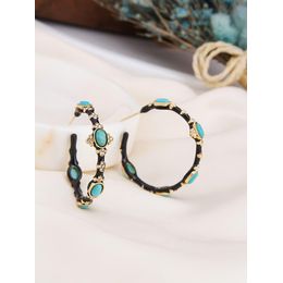 L'Atelier de Gaia Vergold. Halbcreolen mit Edelsteinen - 59% | Schmuck