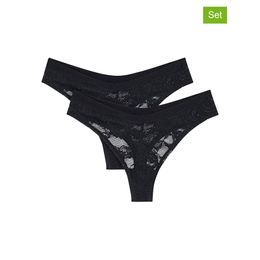 Triumph 2er-Set: Strings "Smart Deco" in Schwarz - 51% | Größe 36-42 | Damen-unterteile