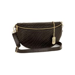 Anna Morellini Leder-Gürteltasche "Rufina" in Schwarz - (B)30 x (H)18 x (T)9 cm - 78% | Damen-koffer-reisegepaeck