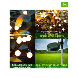 lumisky 4er-Set: LED-Solarleuchten in Schwarz - (H)73 cm - 65% | Aussenbeleuchtung