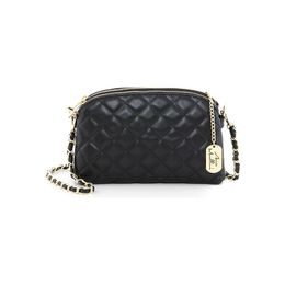 Anna Morellini Leder-Umh&auml;ngetasche "Geltrude" in Schwarz - (B)26 x (H)16 x (T)6 cm - 76% | Damen-taschen