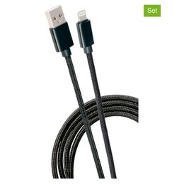 Grundig 2er-Set: USB-A to Lightning-Kabel in Schwarz - (L)200 cm - 14% | Technikzubehoer