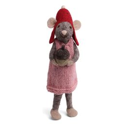 Gry & Sif Dekofigur ''Mouse'' in Grau/ Rot - (B)6 x (H)27 x (T)6 cm - 10% | Dekofiguren