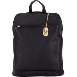 Anna Morellini Leder-Rucksack "Nora" in Schwarz - (B)29 x (H)34 x (T)11 cm - 70% | Damen-taschen