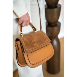 Christian Laurier Leder-Henkeltasche "Lali" in Camel - (B)23 x (H)20 x (T)11 cm - 72% | Damen-taschen