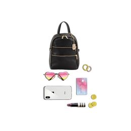 Anna Morellini Leder-Rucksack "Zeolla" in Schwarz - (B)22 x (H)29 x (T)11 cm - 74% | Damen-taschen
