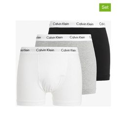 Calvin Klein Underwear 3er-Set: Boxershorts in Weiß/ Hellgrau/ Schwarz - 75% | Größe XL | Herren-waesche