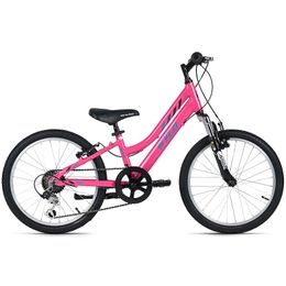 WYLD Kinderfahrrad &raquo;Mistral Pink 6 G&auml;nge RH 27 cm - Ab 6 Jahre&laquo; 6 Gang Kettenschaltung rosa+schwarz