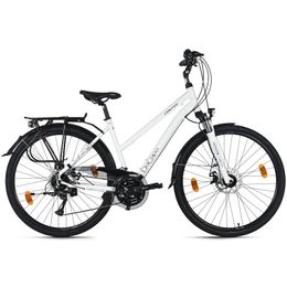 Dacapo Trekkingrad &raquo;Firenze 200 wei&szlig; 24 G&auml;nge RH 48 cm mechanische Scheibenbremsen&laquo; 24 Gang Shimano Acera Schaltwerk Kettenschaltung Trekkingrad