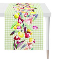 Apelt Tischl&auml;ufer &raquo;3106&laquo; gr&uuml;n / bunt Obermaterial: 75% Baumwolle, 25% Polyester B/L: 48 cm x 140 cm