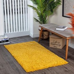 LIVABLISS Hochflor-Teppich &raquo;BORACAY&laquo; rechteckig 37 mm H&ouml;he Flauschig, Langflor, Weich, Wohnzimmer Flurteppich, Grau gelb Obermaterial: 100%...