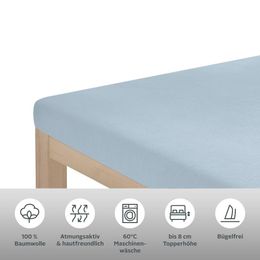 OTTO home Spannbettlaken &raquo;Physalis Topper Comfort, in Gr. 90x200, 140x200 oder 180x200 cm&laquo; Baumwolle, Matratzen bis 10 cm H&ouml;he, Bettlaken, 