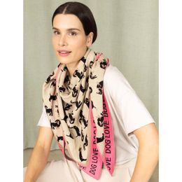 Zwillingsherz Dreieckstuch &raquo;"S&uuml;&szlig;er Dackel"&laquo; Beige Pink