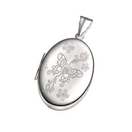 Vivance Kettenanh&auml;nger &raquo;925/- Sterling Silber rhodiniert&laquo; () wei&szlig; one-size Medaillon aus 925/- Sterling Silber rhodiniert