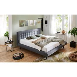 Home Affaire Polsterbett &raquo;Tobj&ouml;rn&laquo; Mit breitem Futon-Rahmen hellgrau Liegefl&auml;che L&auml;nge Breite: 200 cm x 140 cm