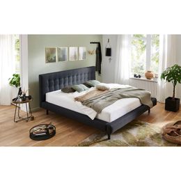 Home Affaire Polsterbett &raquo;Tobj&ouml;rn&laquo; Mit breitem Futon-Rahmen anthrazit Liegefl&auml;che L&auml;nge Breite: 200 cm x 180 cm