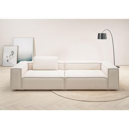 Home Affaire 3-Sitzer &raquo;Watertown moderner 3-Sitzer&laquo; extra breites Sofa mit in eleganten Bez&uuml;gen & gro&szlig;z&uuml;giger Sitzfl&auml;che beige 100% Polyester