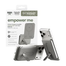 empower by PanzerGlass Powerbank &raquo;empower Bank 5000 mAh mit Spin Stand&laquo; empower Bank Spin Stand/5000mAh/Titanium USB-C Anschluss