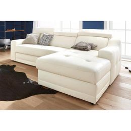 exxpo - sofa fashion Ecksofa &raquo;Lotos, bequem und funktionell, Federkern, Breite 242cm, L-Form&laquo; mit Kopf- bzw. R&uuml;ckenverstellung, wahlweise mit 