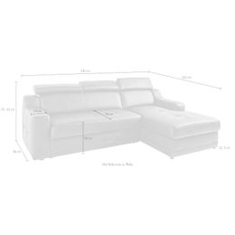 exxpo - sofa fashion Ecksofa &raquo;Lotos, bequem und funktionell, Federkern, Breite 242cm, L-Form&laquo; mit Kopf- bzw. R&uuml;ckenverstellung, wahlweise mit 