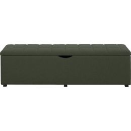 Home Affaire Hockerbank »Checked« mit Stauraum, Breite 120 cm und 160 cm, als Bettbank geeignet olive