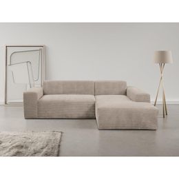 OTTO home Ecksofa &raquo;Zeus-L modern & zeitlos, Breite 253 cm, bequemes Sofa&laquo; Curvy Trend Ecksofa mit urbaner Optik grau 90% Polyester, 10% Nylon