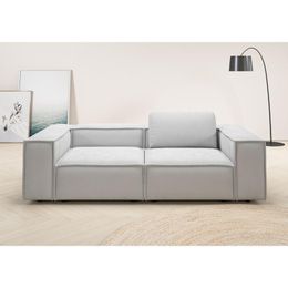 Home Affaire 2-Sitzer &raquo;Watertown, modernes Sofa 246 cm breit, auch in Feincord&laquo; stilvolles Sofa f&uuml;r 2 Personen mit extra breiter Sitzfl&auml;che grau 94% 
