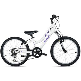 WYLD Kinderfahrrad &raquo;Mistral Wei&szlig; 6 G&auml;nge RH 27 cm - Ab 6 Jahre&laquo; 6 Gang Kettenschaltung Kinderfahrrad