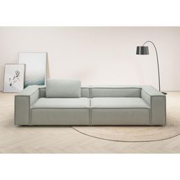 Home Affaire 3-Sitzer &raquo;Watertown moderner 3-Sitzer&laquo; extra breites Sofa mit in eleganten Bez&uuml;gen & gro&szlig;z&uuml;giger Sitzfl&auml;che silber 100% Polyester