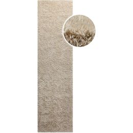 HOMIE LIVING Hochflor-Teppich &raquo;Matteo HL-0961&laquo; rechteckig 50 mm H&ouml;he 100% recyceltem PET, Langflor, Shaggy, Wohnzimmer braun/beige Obermaterial:...