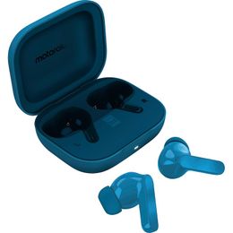 Motorola wireless In-Ear-Kopfhörer »moto buds« Bluetooth Active Noise Cancelling (ANC) Blue Jewel Dreifach-Mikrofonsystem für klare Anrufe