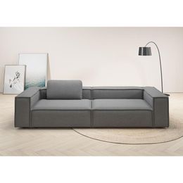 Home Affaire 3-Sitzer &raquo;Watertown moderner 3-Sitzer&laquo; extra breites Sofa mit in eleganten Bez&uuml;gen & gro&szlig;z&uuml;giger Sitzfl&auml;che grau 100% Polyester