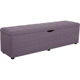 Home Affaire Hockerbank &raquo;Checked&laquo; mit Stauraum, Breite 120 cm und 160 cm, als Bettbank geeignet lila Struktur fein (100% Polyester) f&uuml;r Bett Classico,