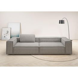 Home Affaire 3-Sitzer &raquo;Watertown moderner 3-Sitzer&laquo; extra breites Sofa mit in eleganten Bez&uuml;gen & gro&szlig;z&uuml;giger Sitzfl&auml;che grau 95% Polyester, 5% Nylon