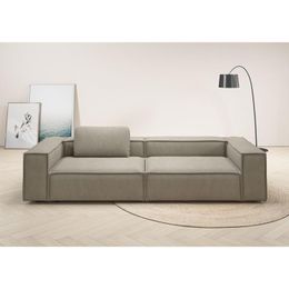 Home Affaire 3-Sitzer &raquo;Watertown moderner 3-Sitzer&laquo; extra breites Sofa mit in eleganten Bez&uuml;gen & gro&szlig;z&uuml;giger Sitzfl&auml;che grau 100% Polyester